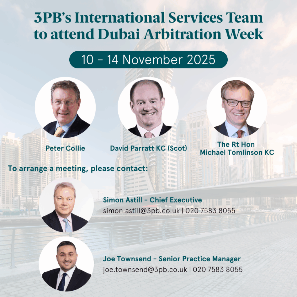 3PB’s International Services Team To Attend Dubai Arbitration Week ...