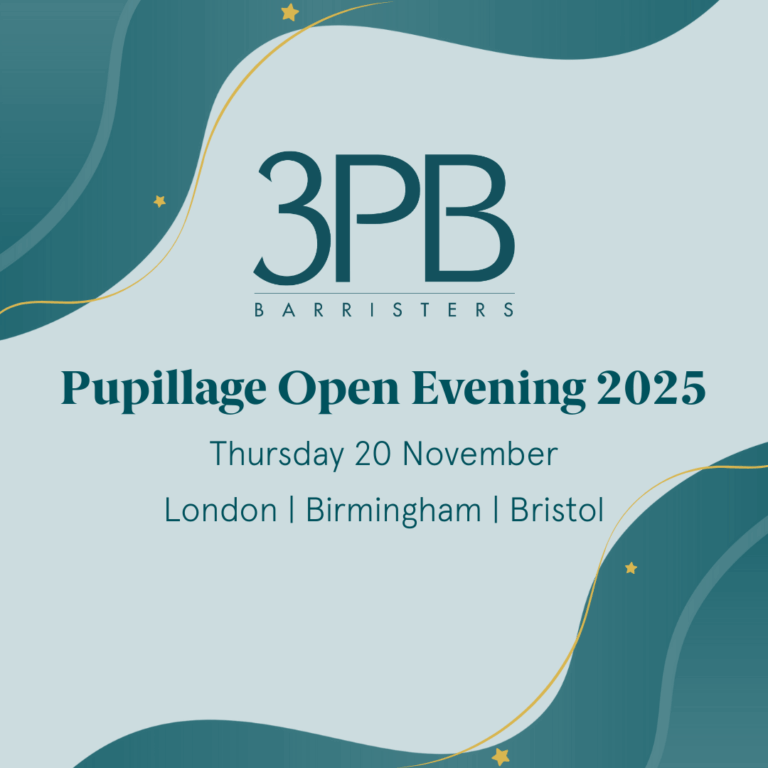3PB Pupillage Open Evening 2025 | 3PB Barristers